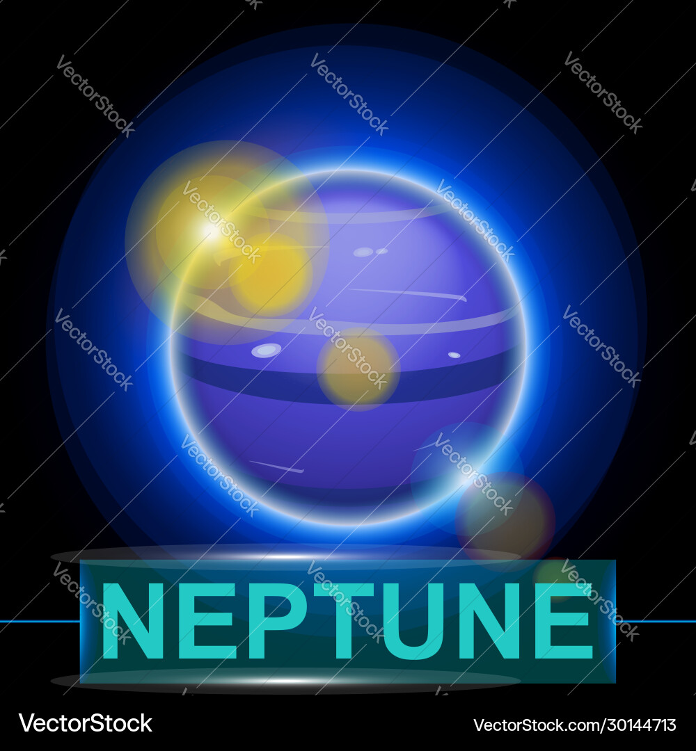 Planet neptune Royalty Free Vector Image - VectorStock