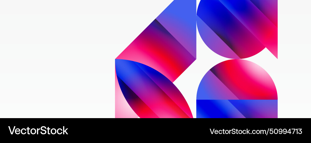 Red blue and white logo with purple triangle on Vector Image