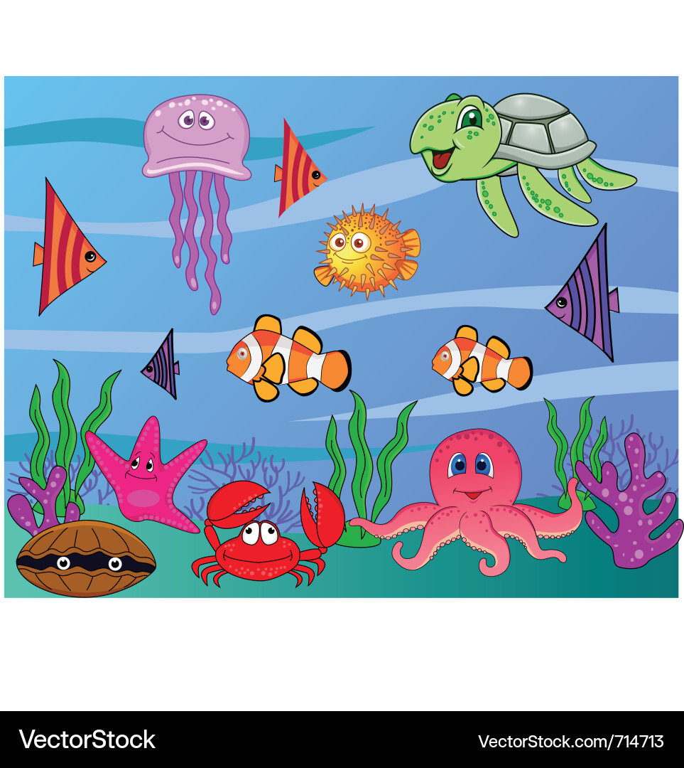 Sea animal Royalty Free Vector Image - VectorStock