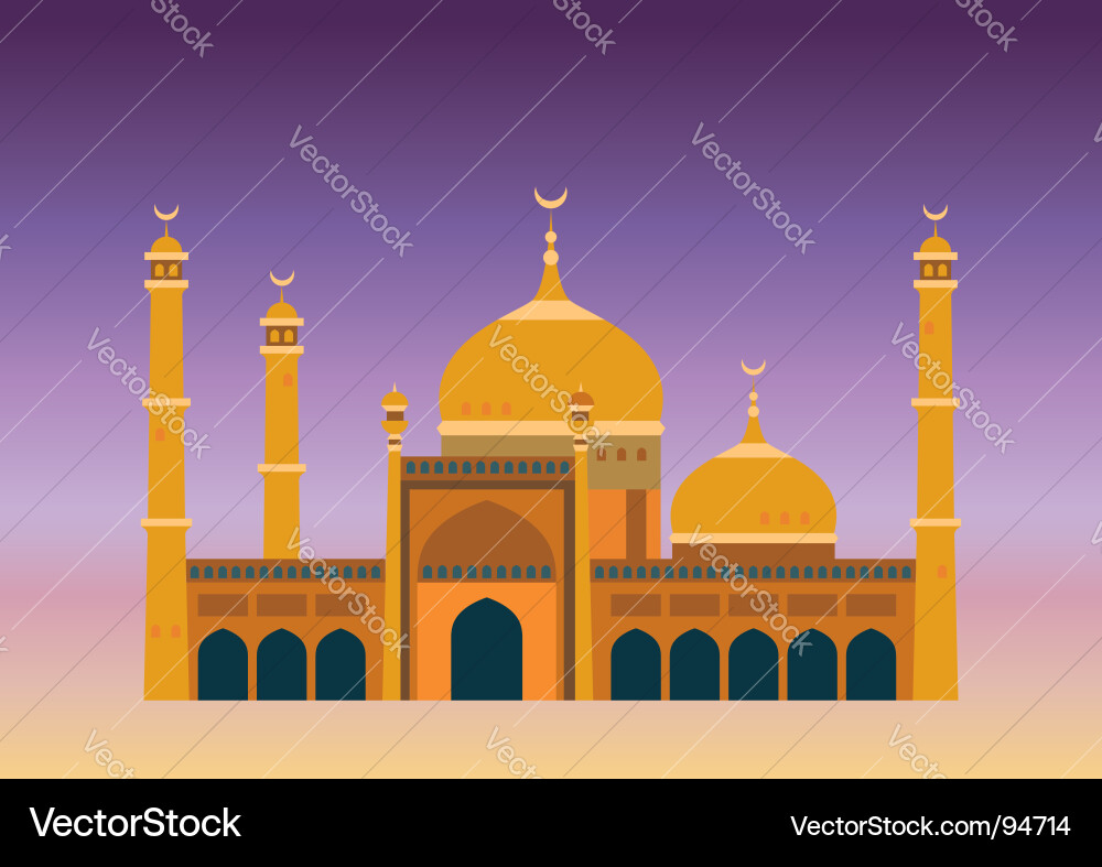 Arabian mosque Royalty Free Vector Image - VectorStock