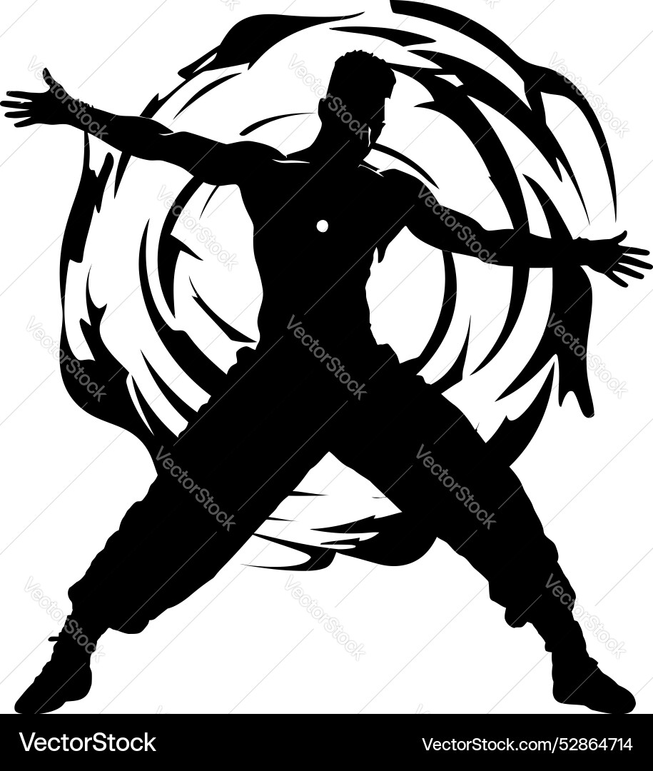 Harmonic movement dance symbol sublime steps soul Vector Image