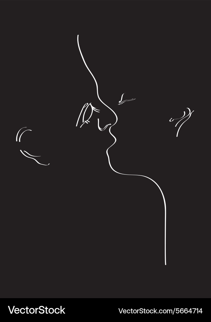 Kiss Royalty Free Vector Image - VectorStock