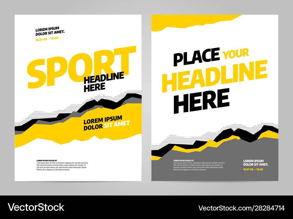 Layout poster template design for sport event Vector Image