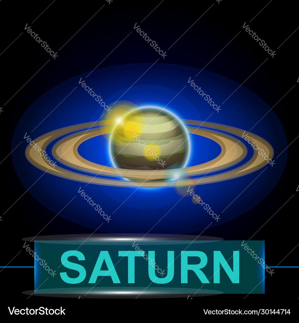 Planet saturn Royalty Free Vector Image - VectorStock