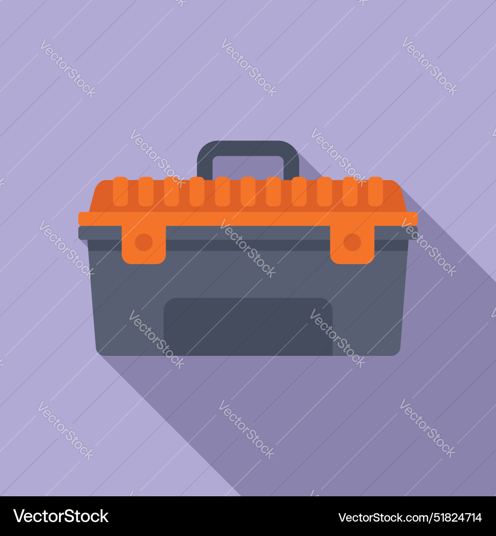Plastic tool box containing tools for repairing Vector Image