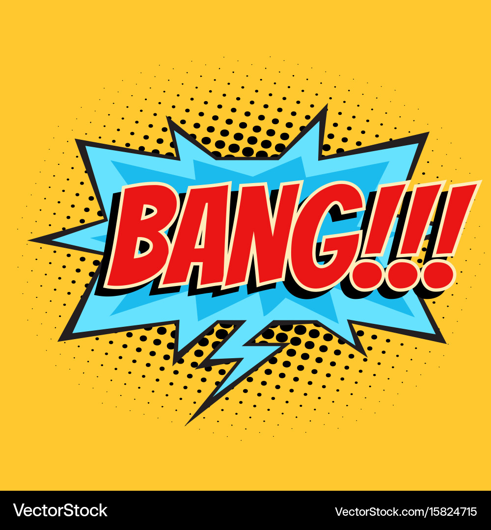 Bang comic word Lizenzfreies Vektorbild - VectorStock