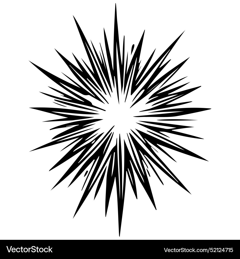 Burst hand drawn line transparent background Vector Image