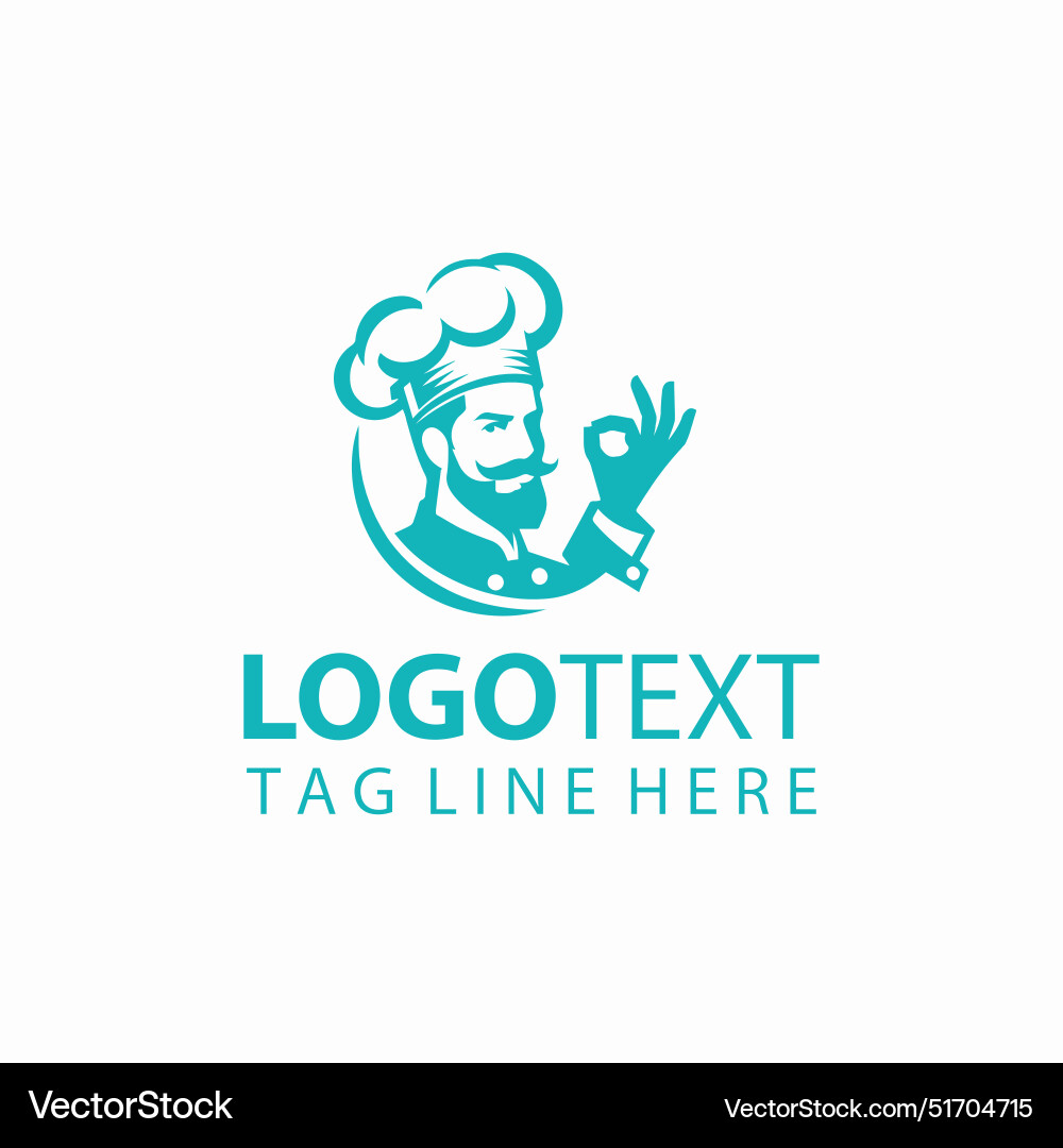 Chef kitchen logo Royalty Free Vector Image - VectorStock