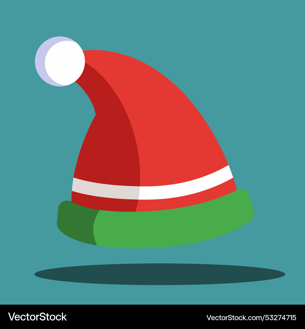 Christmas hat Royalty Free Vector Image - VectorStock