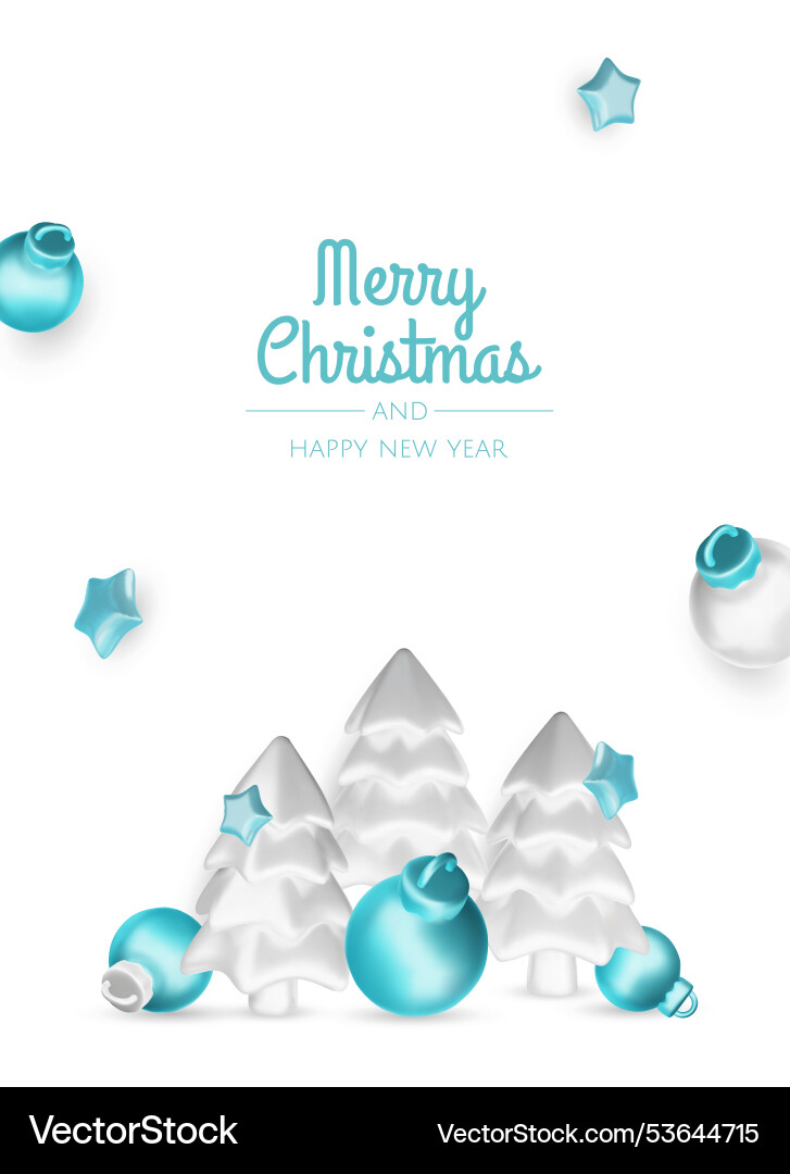 Christmas winter festive composition colorful Vector Image