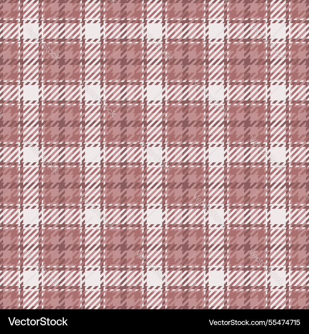 Elegant dusty rose and white houndstooth plaid Vector Image