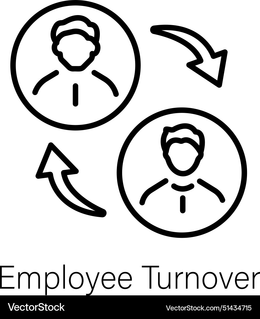 Employee turnover Royalty Free Vector Image - VectorStock