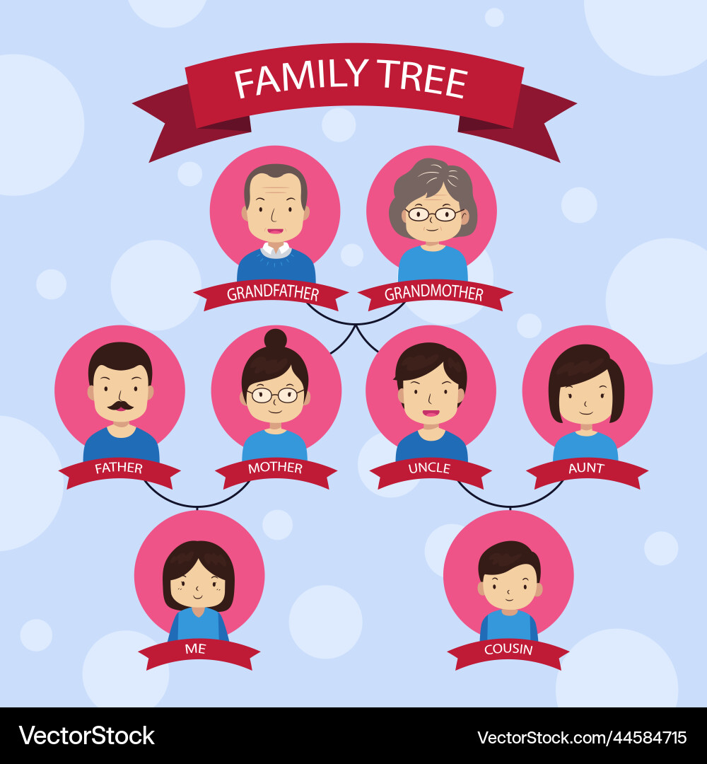 Family Tree Diagram - Hand Drawn – Royalty-Free Vector | VectorStock