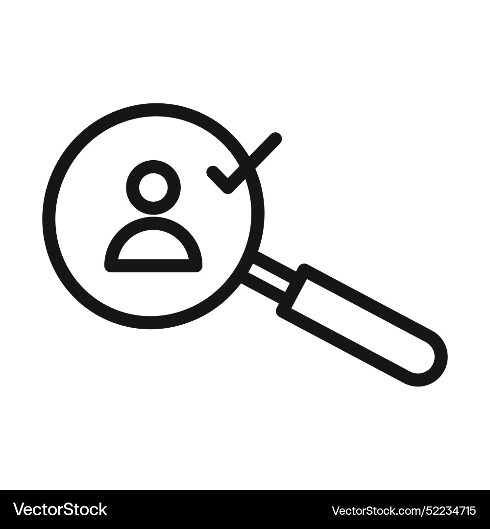 Hiring icon black line art logo Royalty Free Vector Image