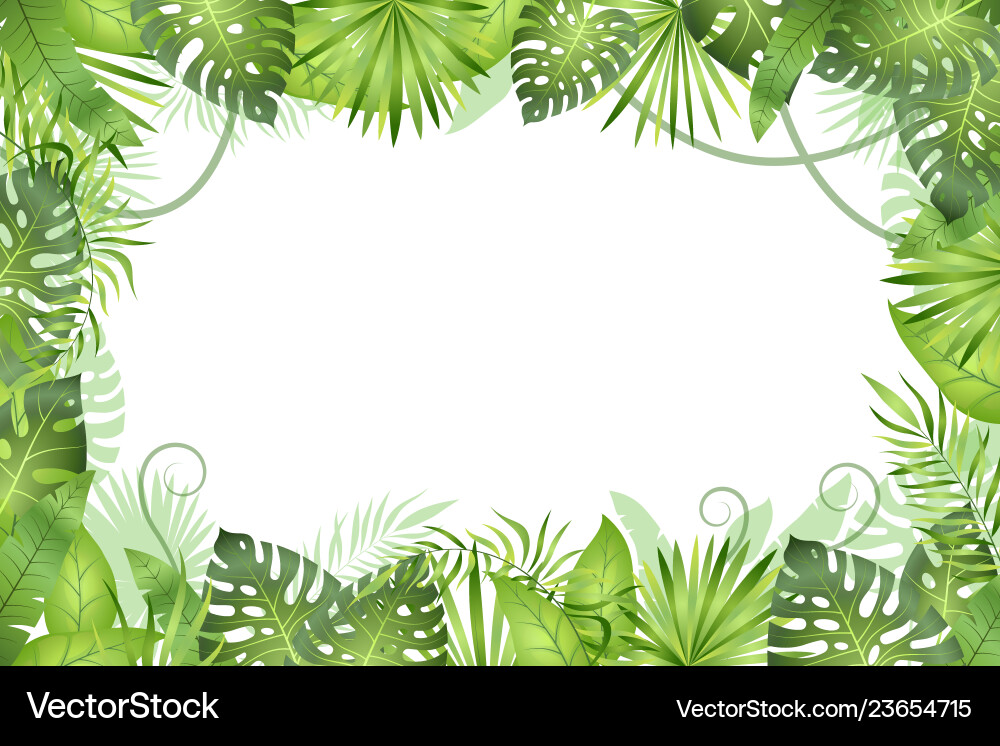 Safari Jungle Leaves Template Vector Images (over 440)