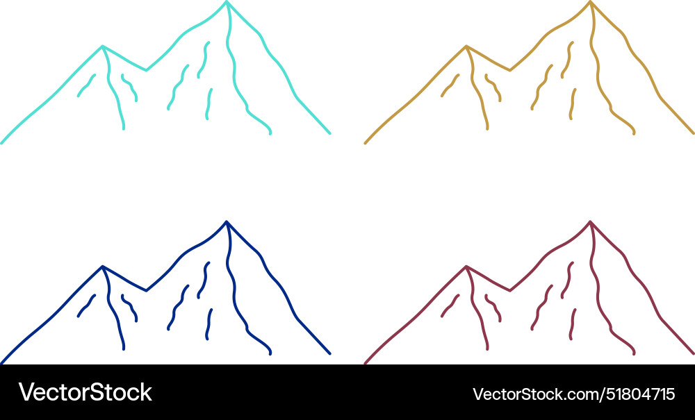 Mountains sign symbol logo Royalty Free Vector Image