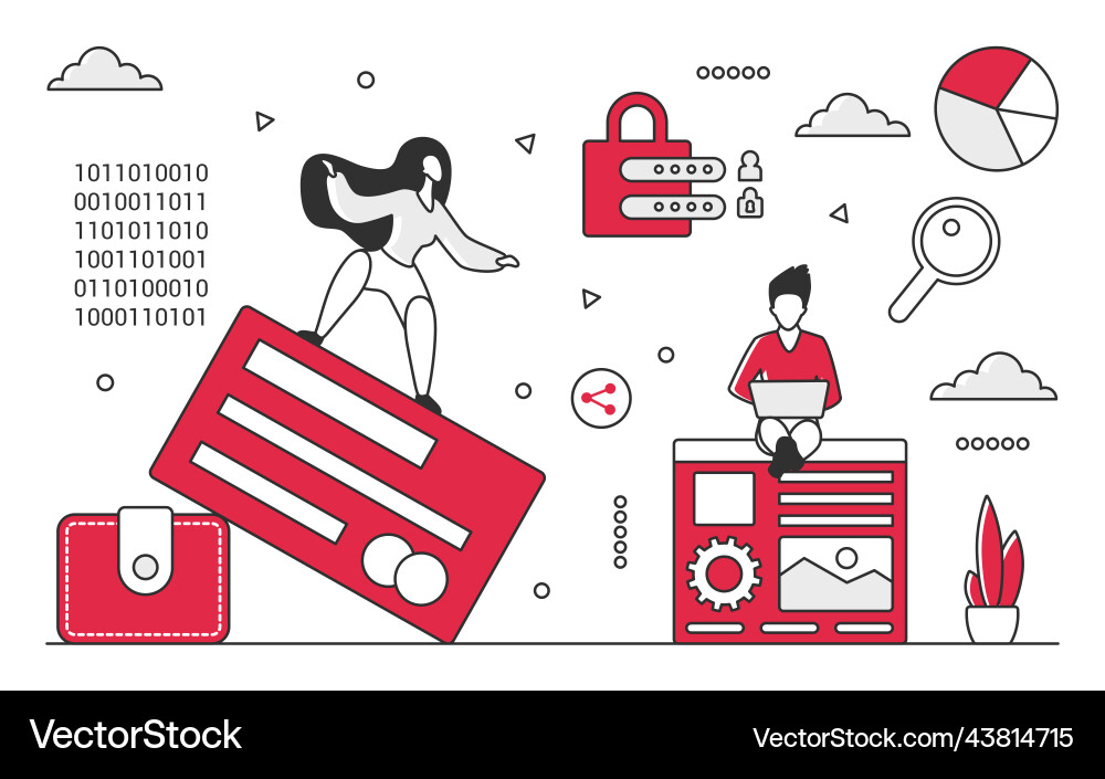 Personal finance budget Royalty Free Vector Image