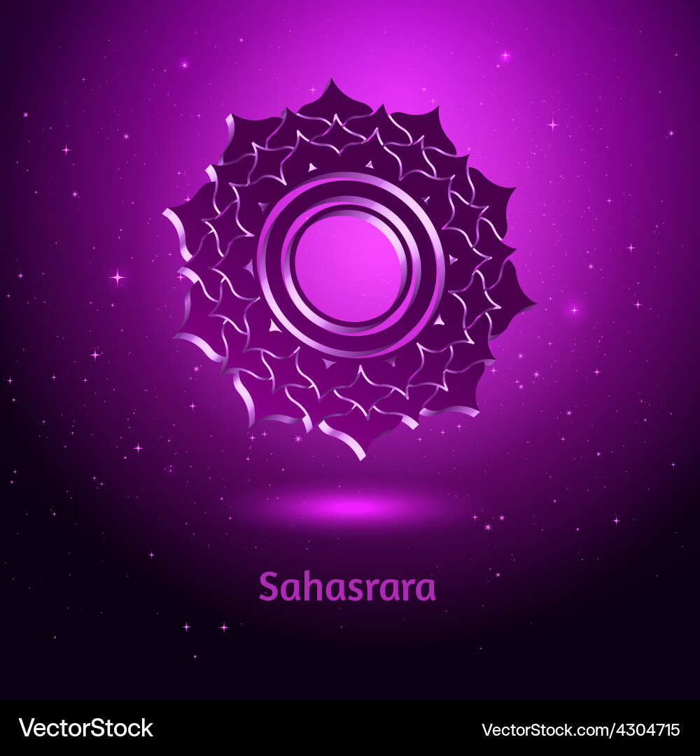 Sahasrara chakra Royalty Free Vector Image - VectorStock