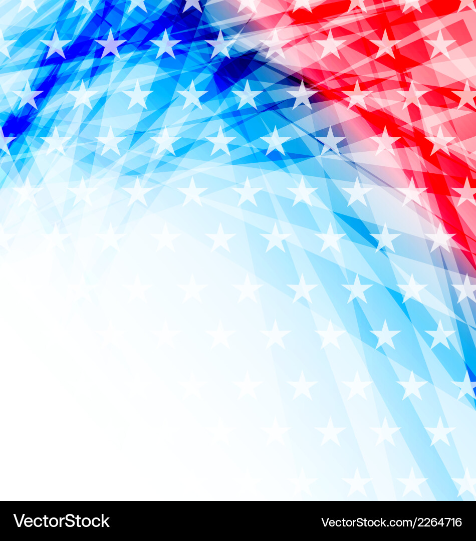 Abstract american flag for independence day Vector Image