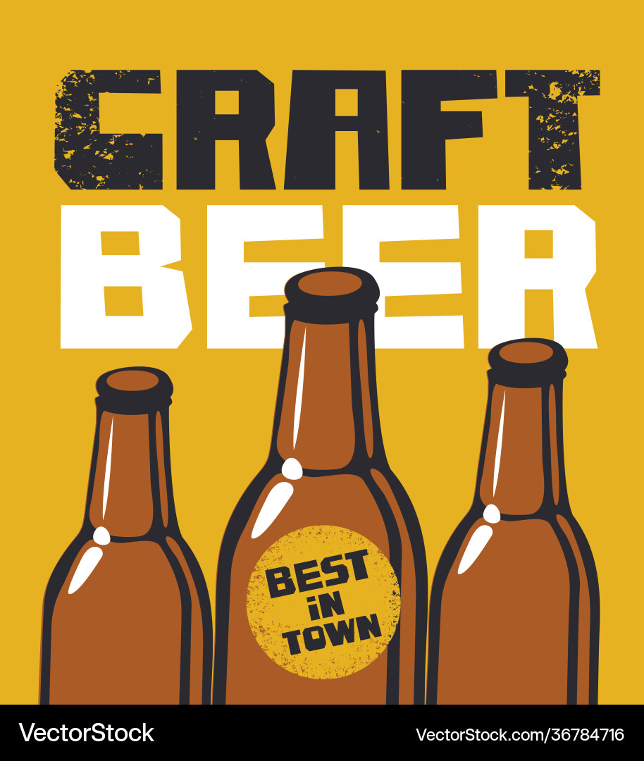 Banner for a best craft beer in town Royalty Free Vector