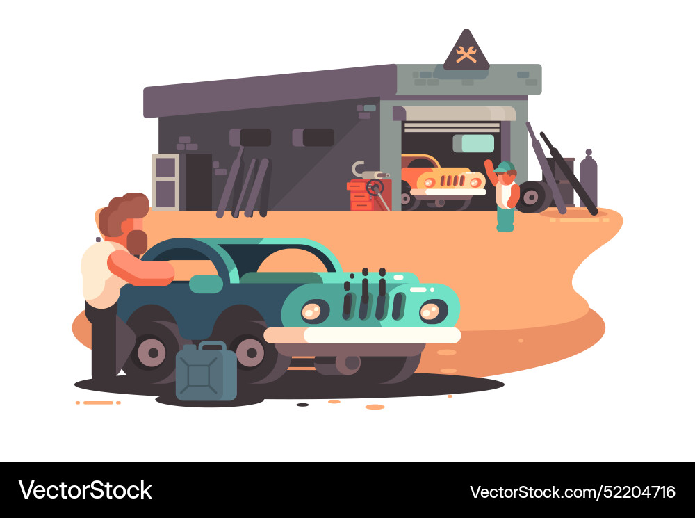 Car repair service Royalty Free Vector Image - VectorStock