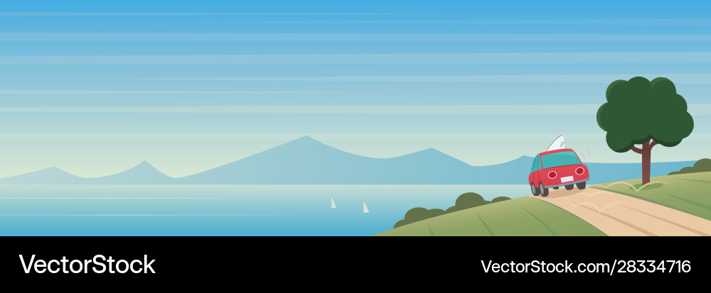 City break and vacation scene banner Royalty Free Vector