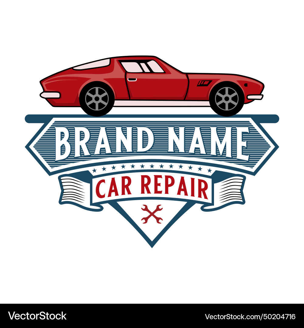 Classic car logo Royalty Free Vector Image - VectorStock