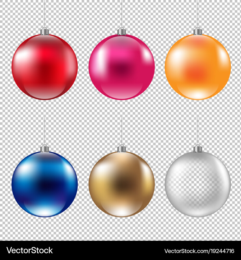 Colorful christmas balls Royalty Free Vector Image