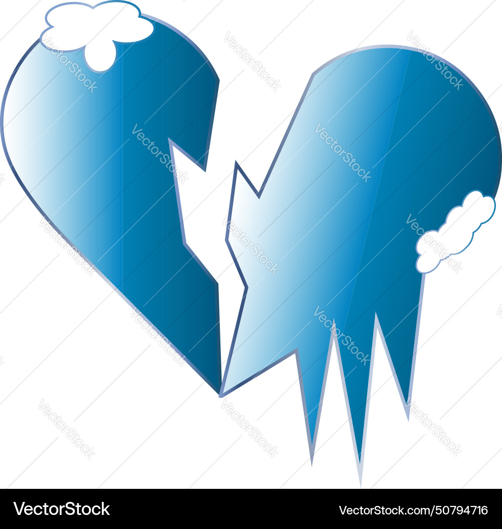 Ice heart Royalty Free Vector Image - VectorStock