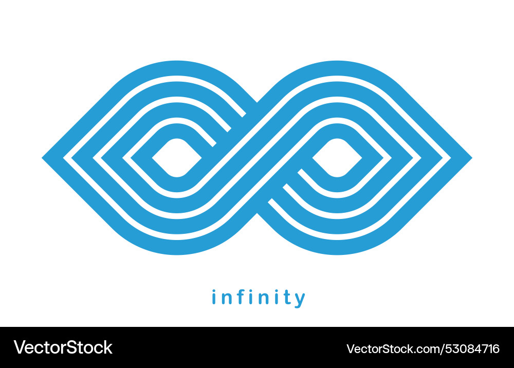 Infinity symbol linear style sign isolated Vector Image
