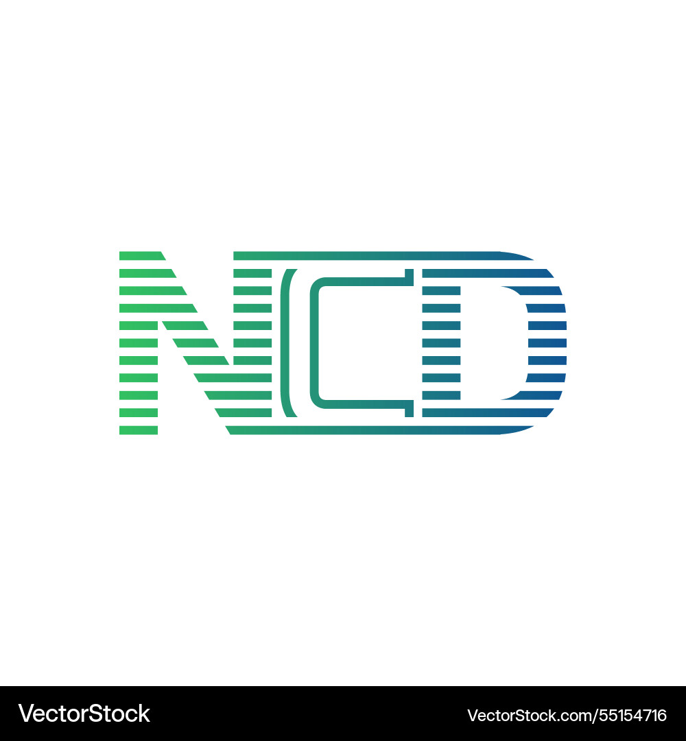 Modern ncd logo design letter minimalist Vector Image