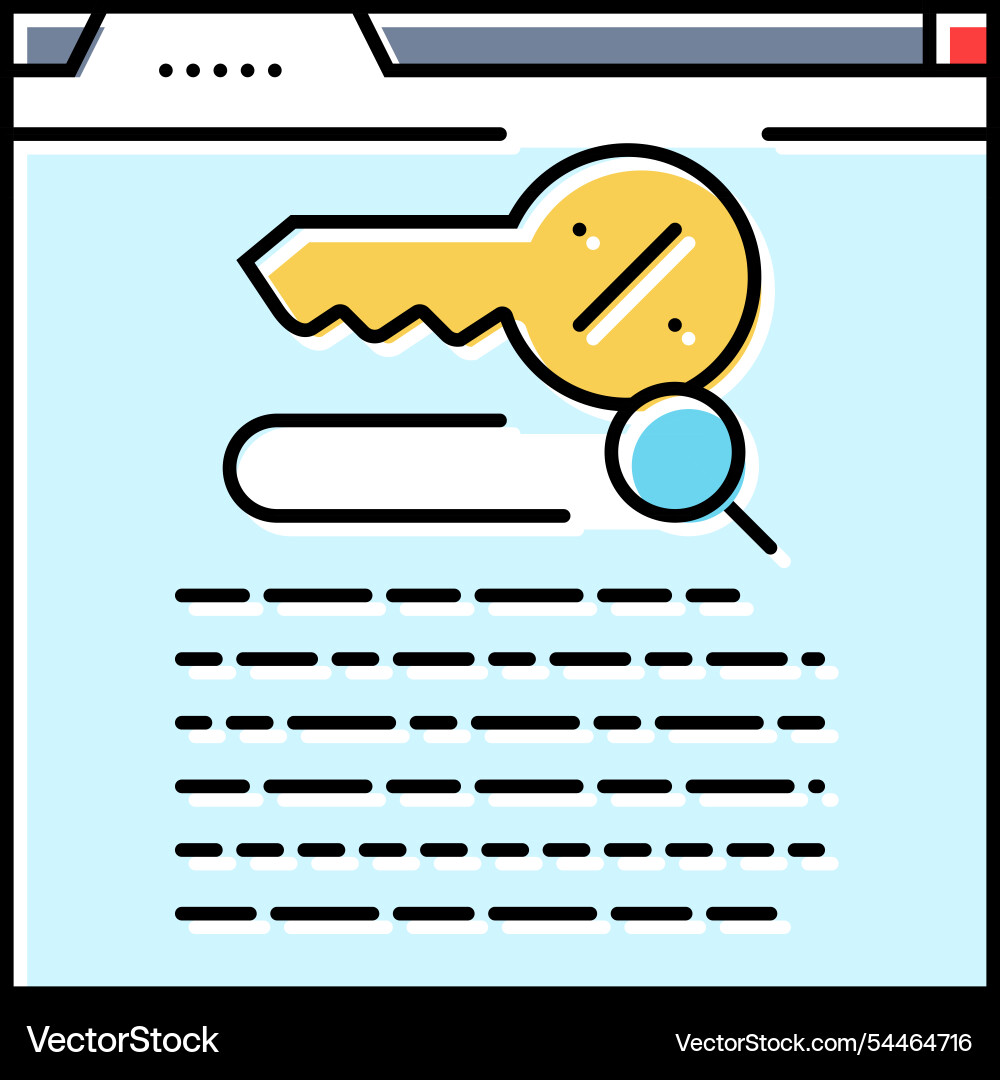 Seo friendly url color icon Royalty Free Vector Image