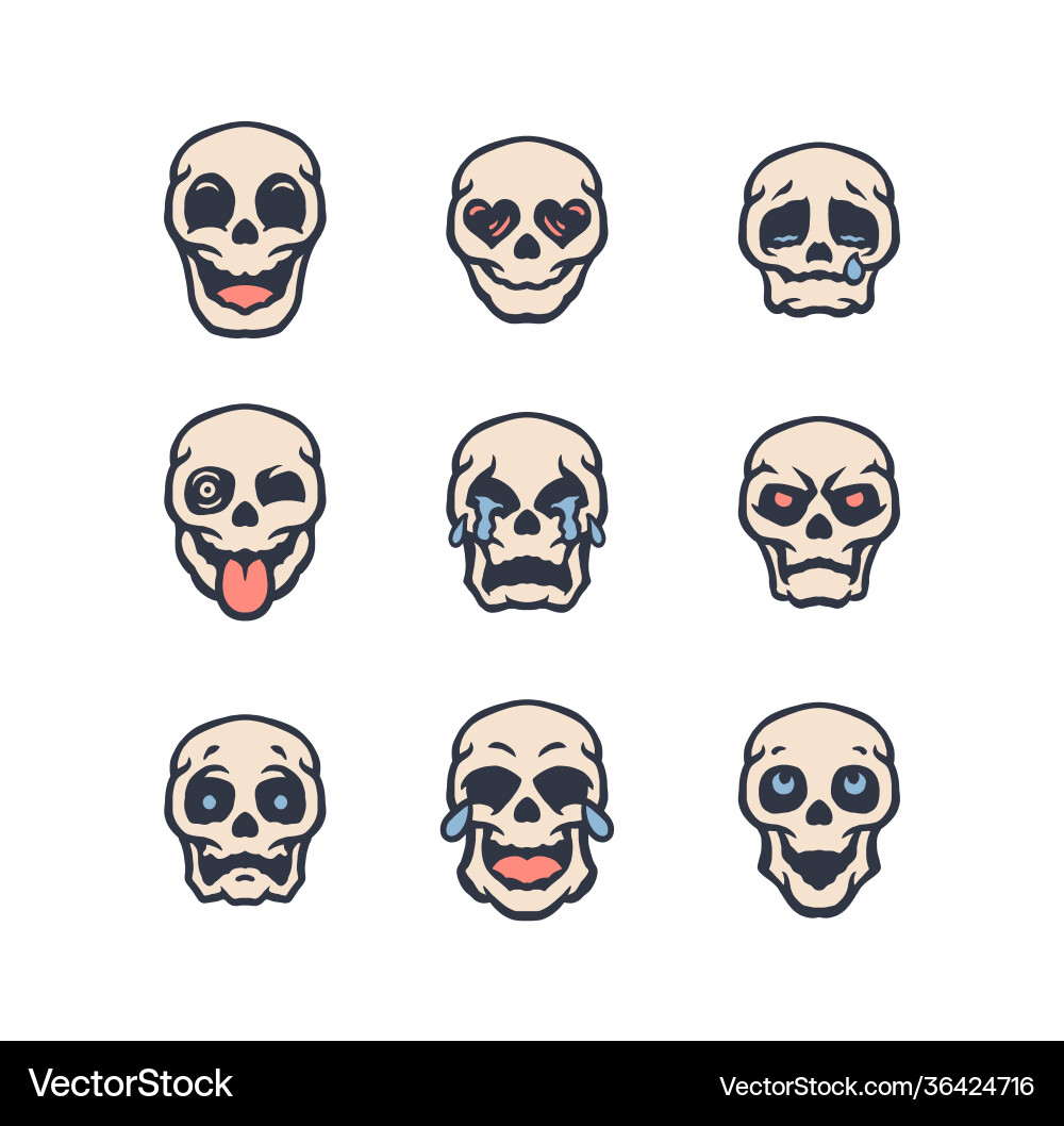 Skull emoticon Royalty Free Vector Image - VectorStock
