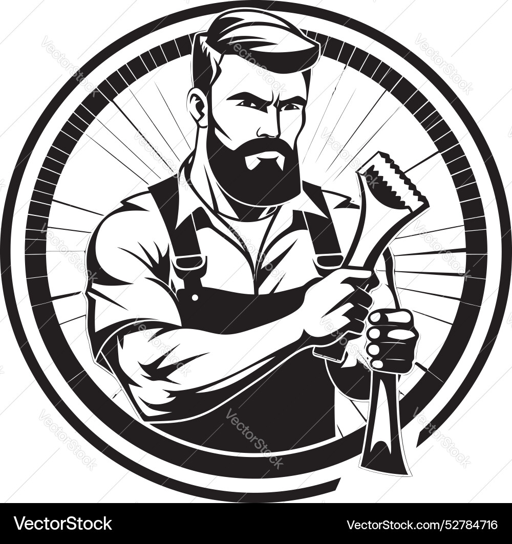 Workforce insignia emblematic worker symbol hard Vector Image