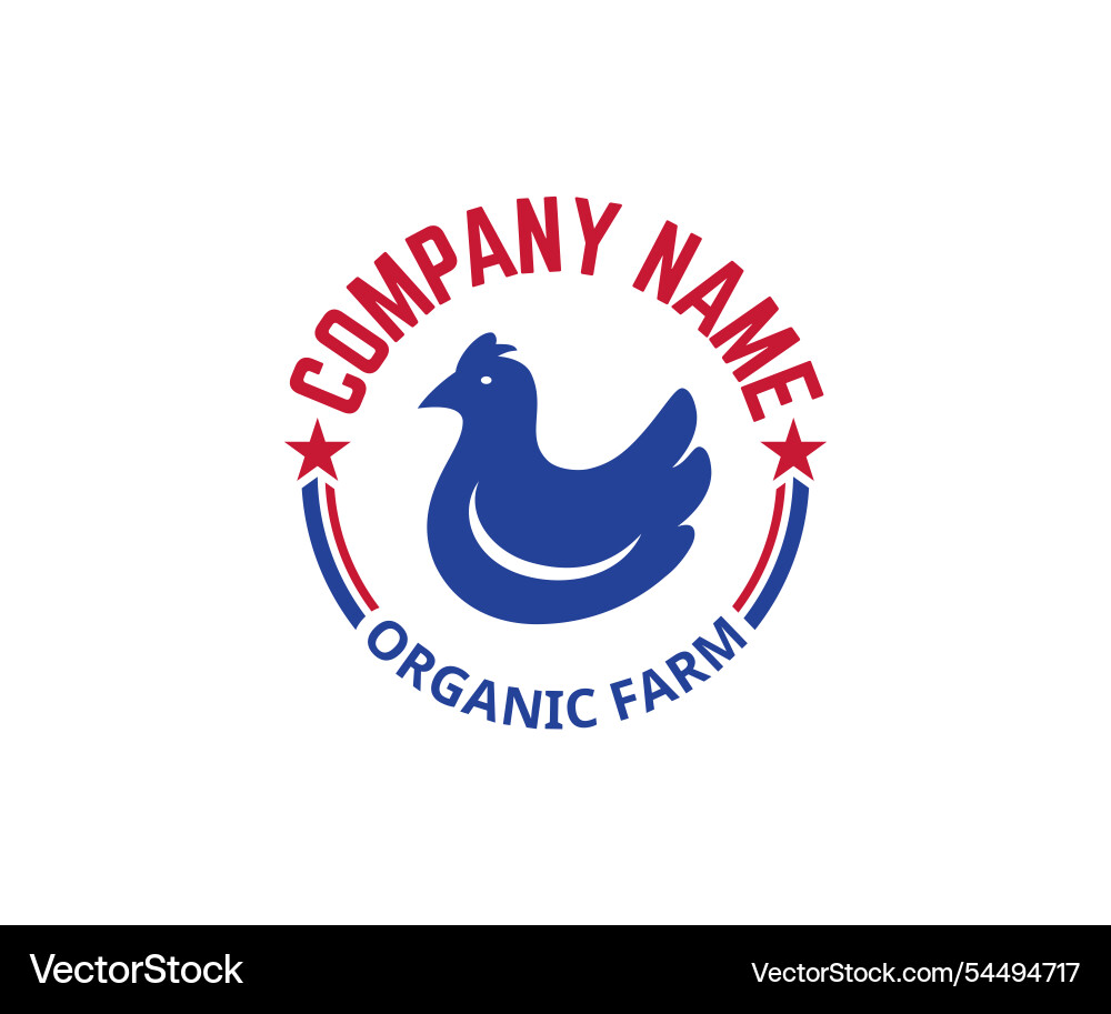 Chicken logo design or farm template Royalty Free Vector