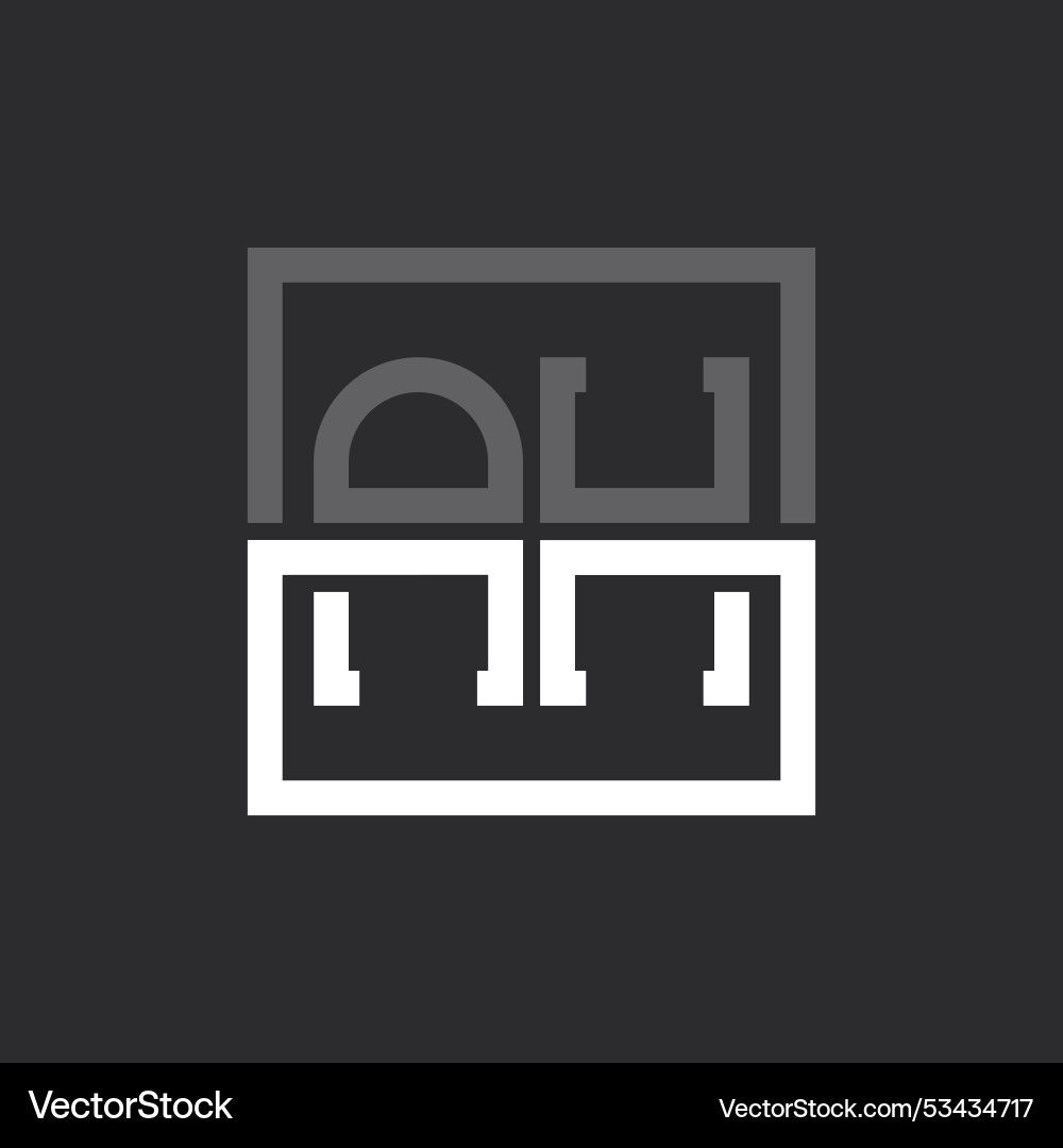 Creative modern minimalist ah letter logo design Vector Image