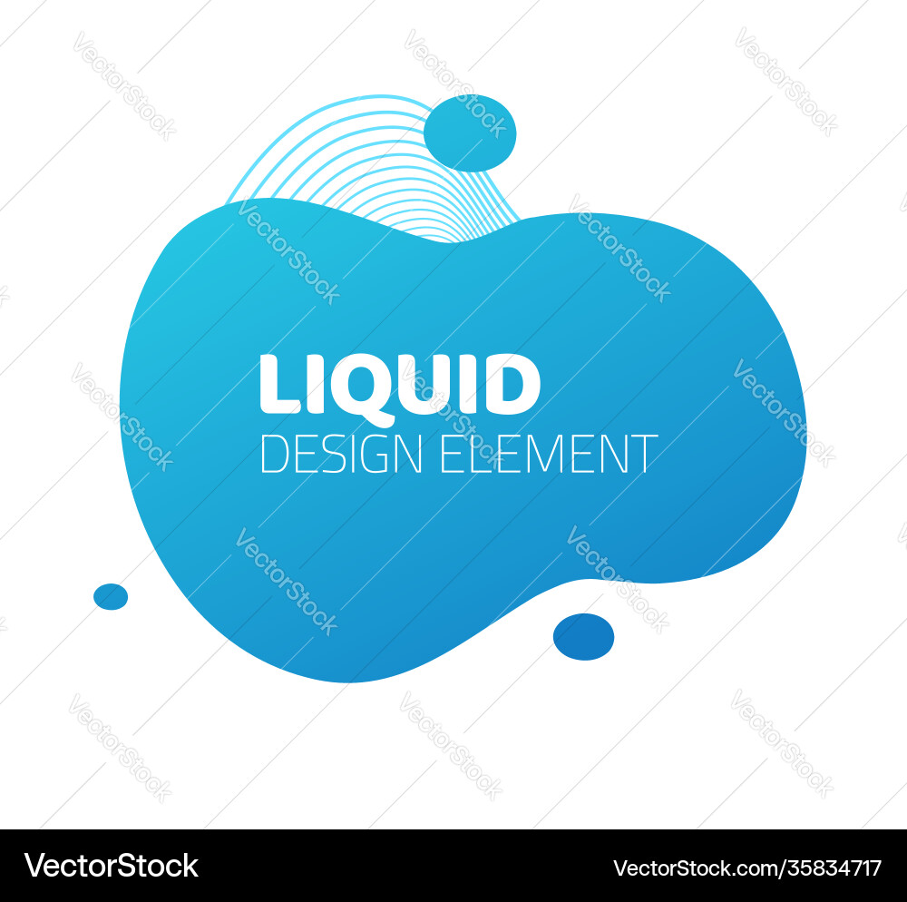 Fluid liquid splash frame element design for text Vector Image