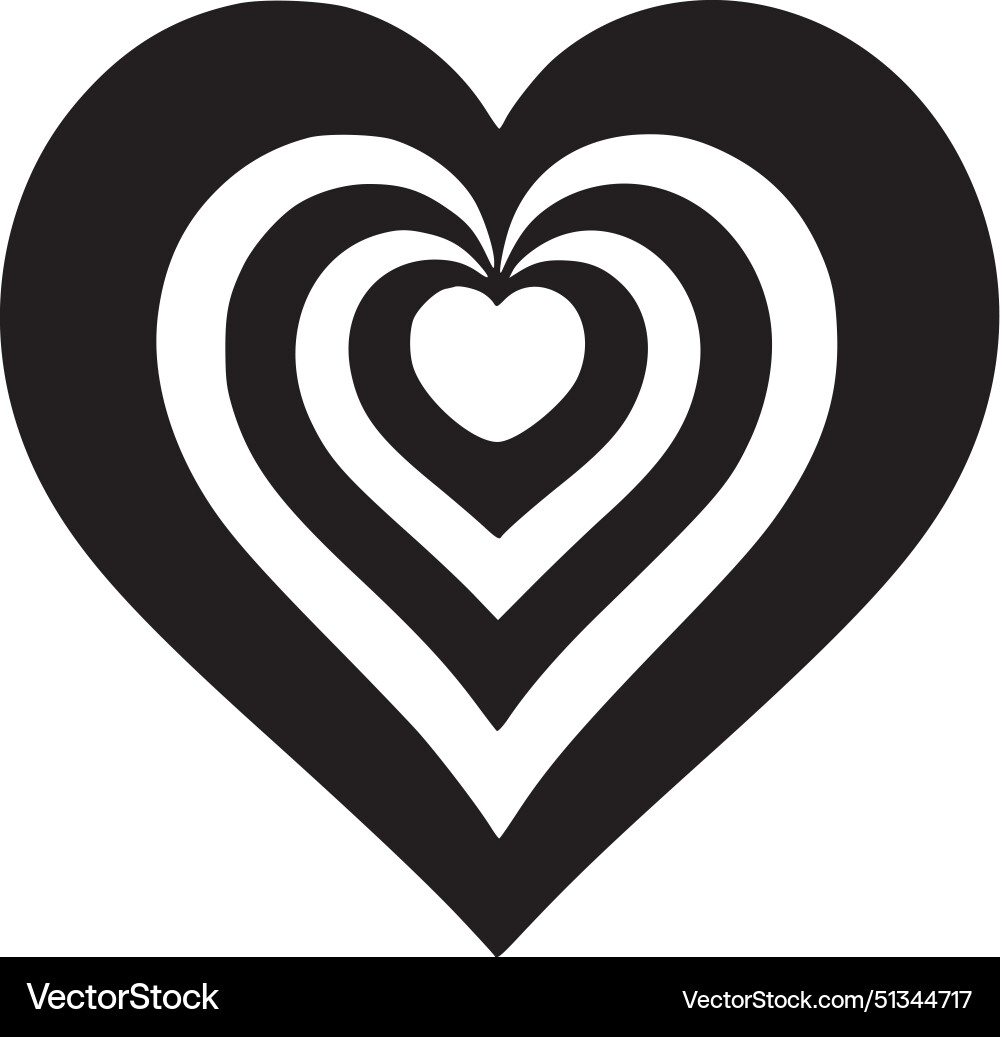 Heart - minimalist and flat logo Royalty Free Vector Image