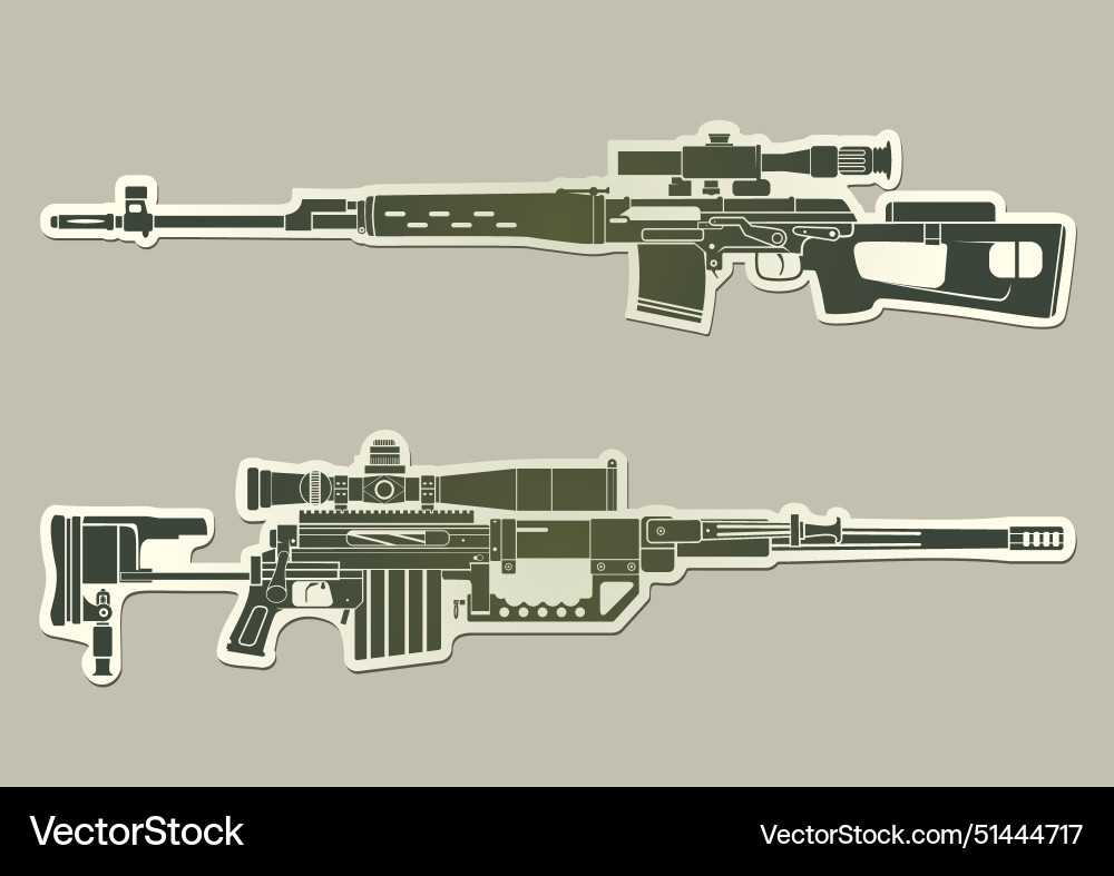 Heavy sniper sticker Royalty Free Vector Image