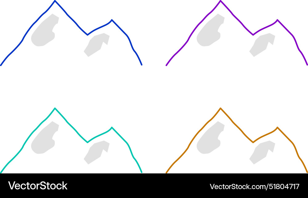 Mountains sign symbol logo Royalty Free Vector Image
