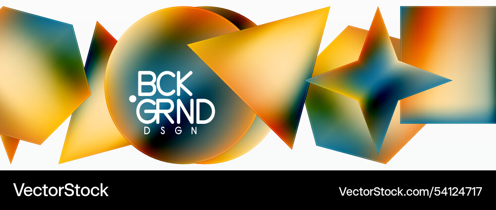 Neon color geometric shapes square triangle circle