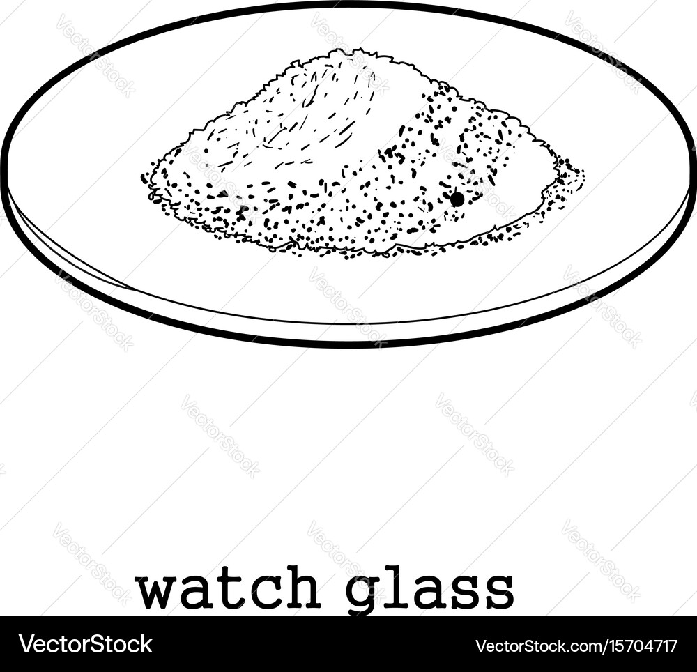 Watch glass icon outline Royalty Free Vector Image