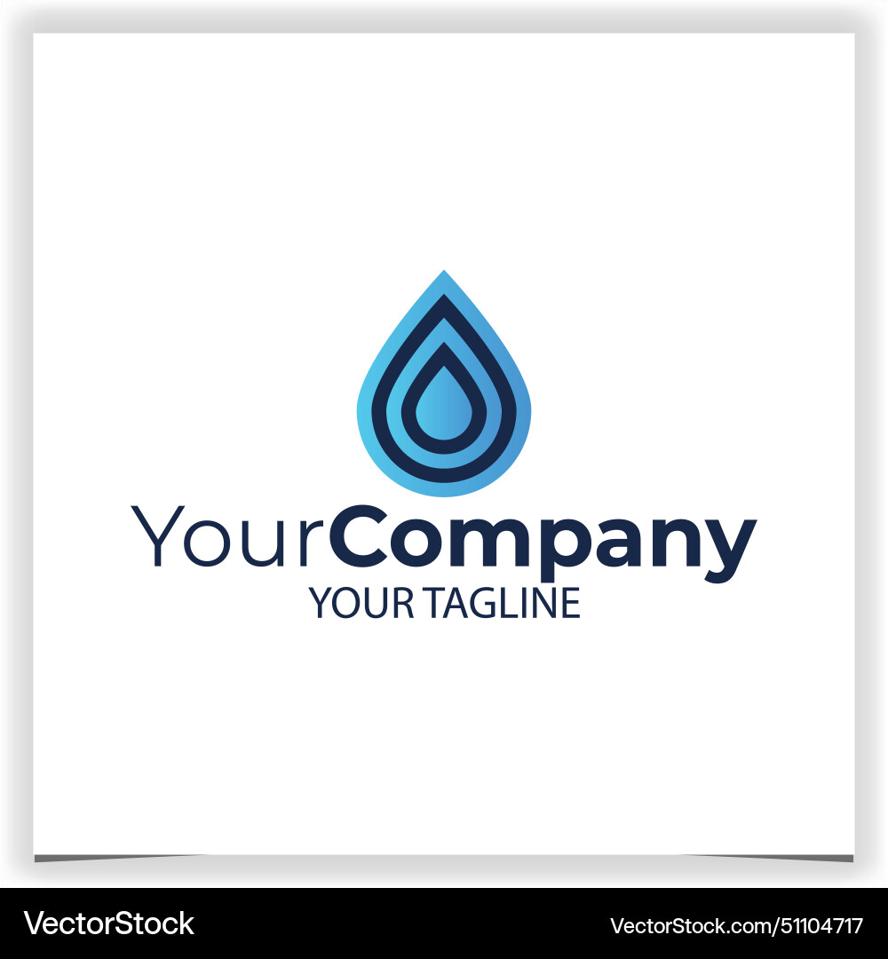 Water drop logo design template Royalty Free Vector Image