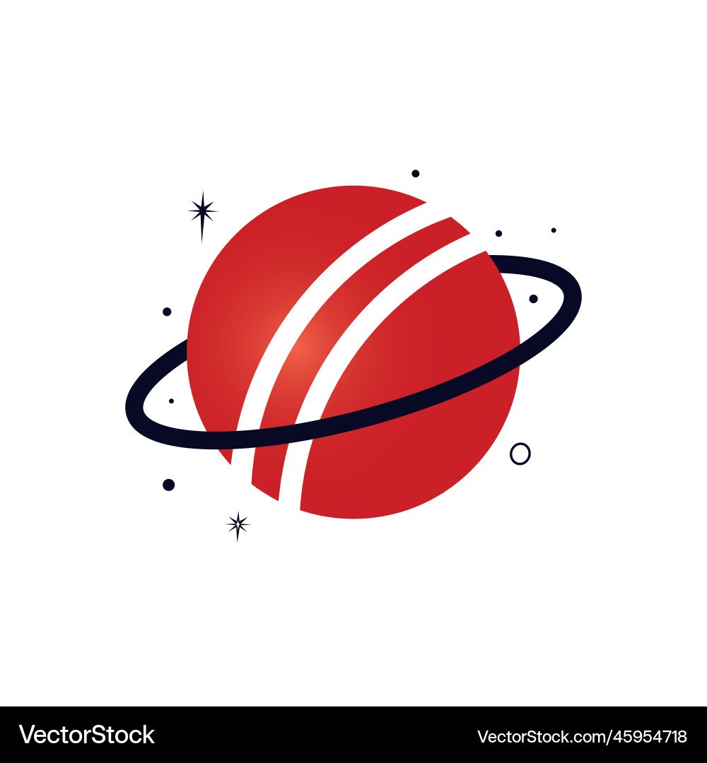 Cricket Planet Logo - Science & Tech Vector Image