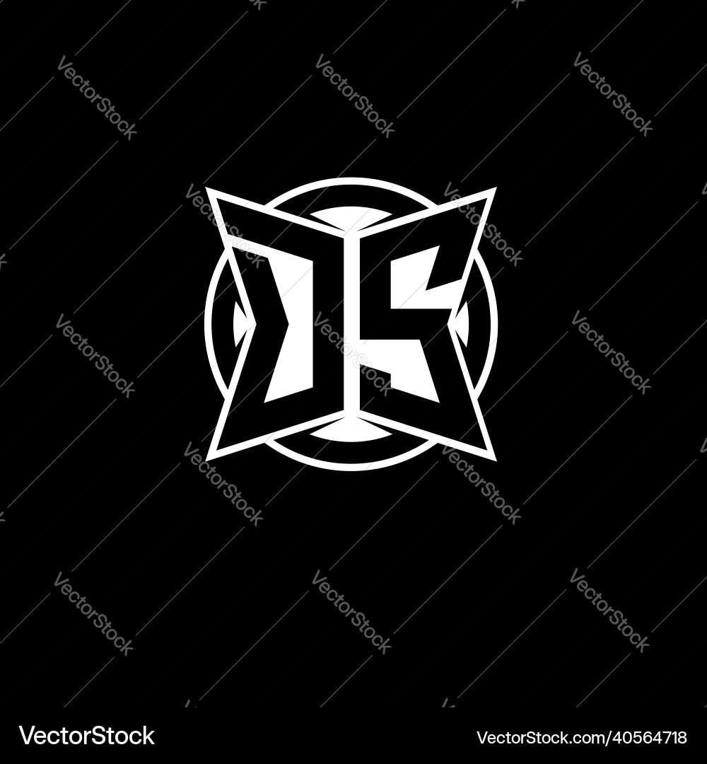 Ds logo monogram design template Royalty Free Vector Image