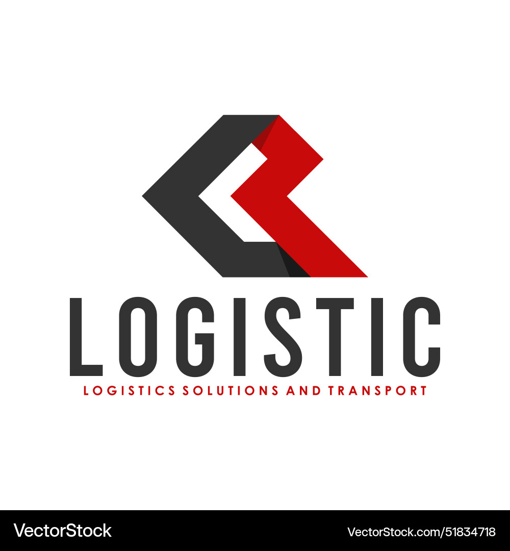Logistic company with arrow logo Royalty Free Vector Image