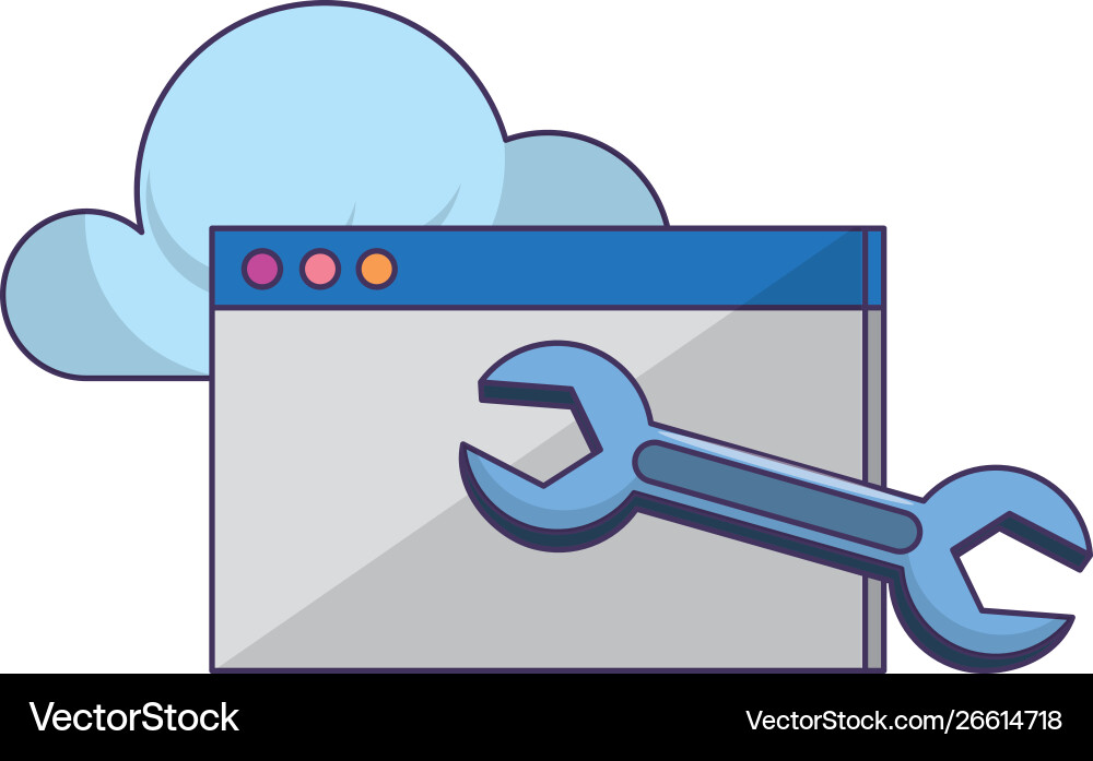 Technology web digital hardware cartoon Royalty Free Vector