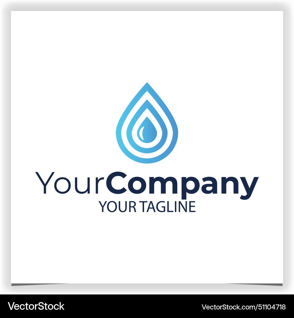Water drop logo design template Royalty Free Vector Image