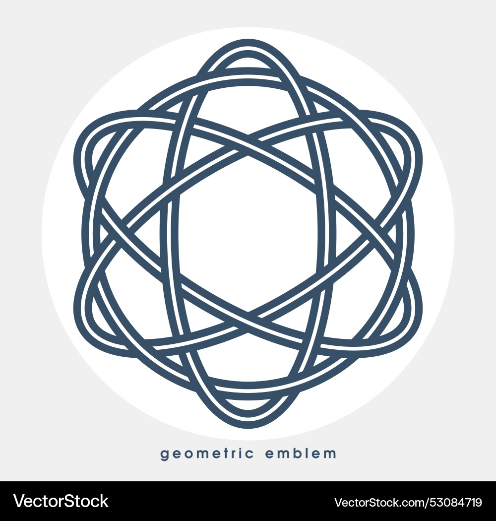 Abstract geometric logo isolated on white linear Vector Image
