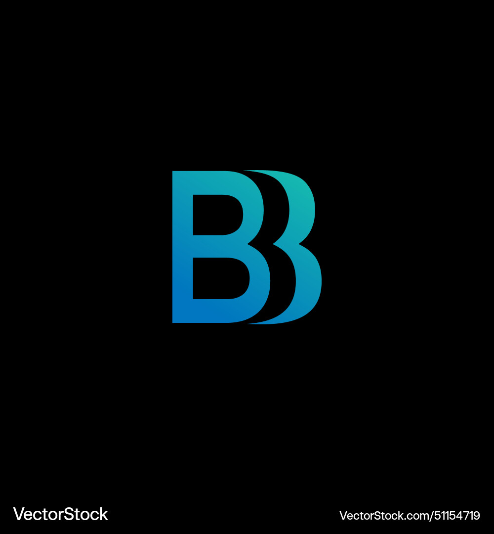 Capital letter b from the white interwoven strips Vector Image